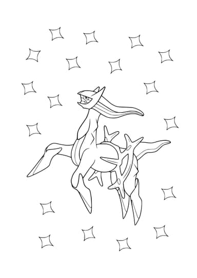 Printable Arceus coloring pages