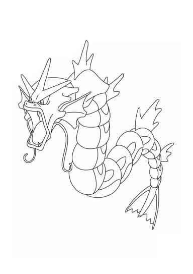 Printable Gyarados coloring pages