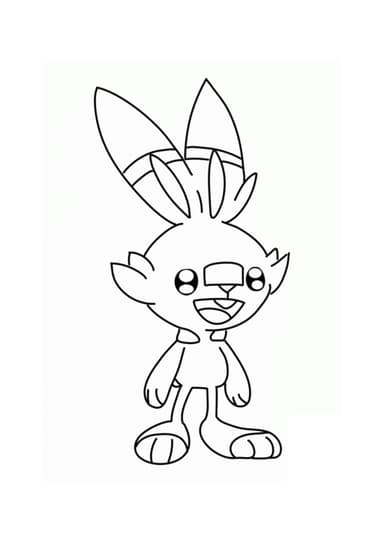 Printable Scorbunny coloring pages